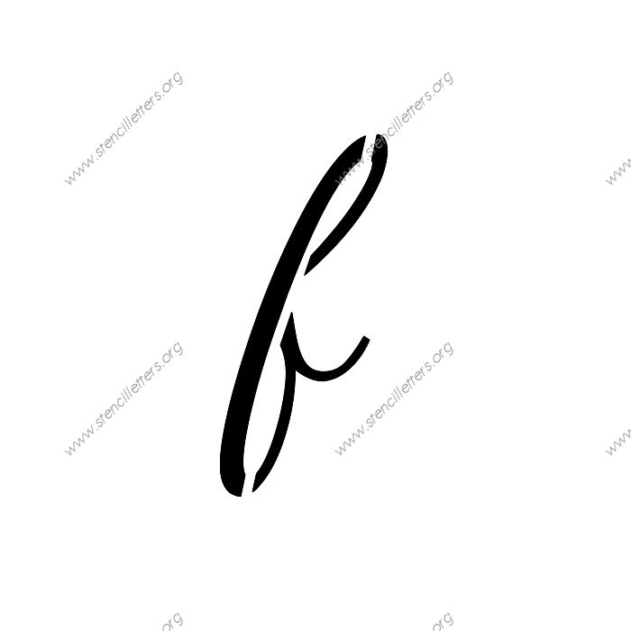 1950s Cursive Script Uppercase Lowercase Letter Stencils A Z 1 4 To 
