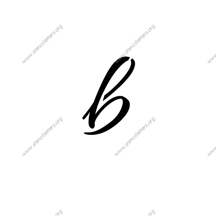 Connected Cursive Uppercase Lowercase Letter Stencils A Z 1 4 To 12 