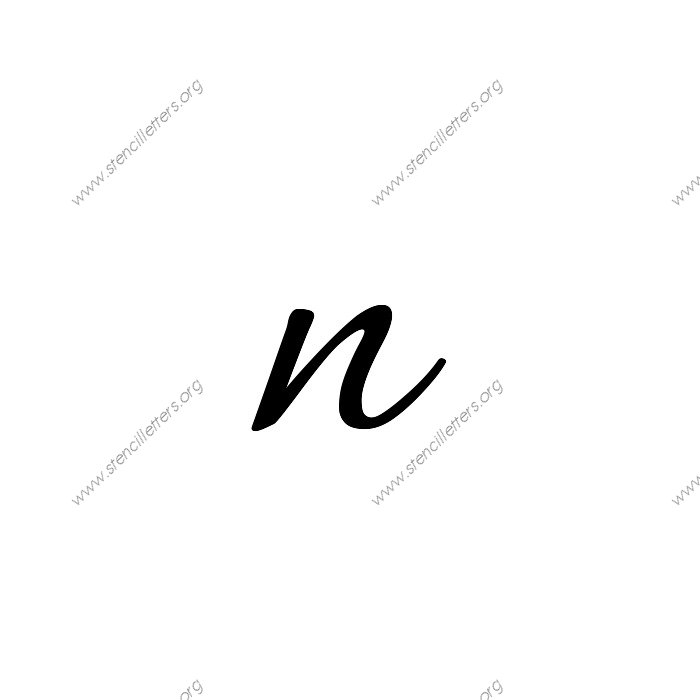 Connected Cursive Uppercase Lowercase Letter Stencils A Z 1 4 To 12 