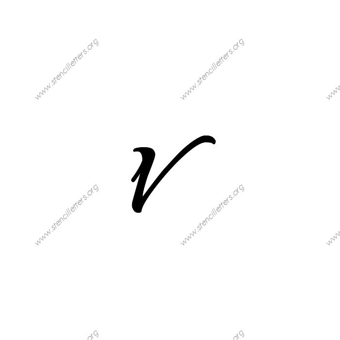 Connected Cursive Uppercase Lowercase Letter Stencils A Z 1 4 To 12 