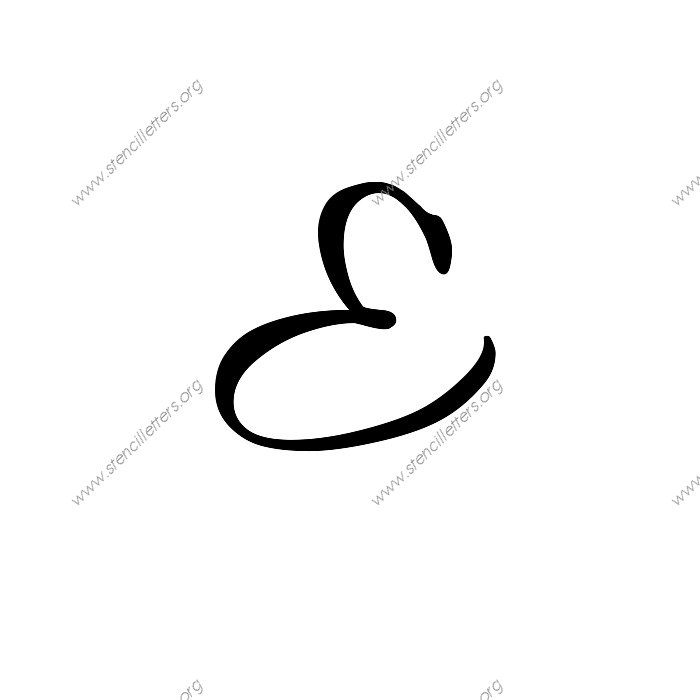 Letter E In Cursive