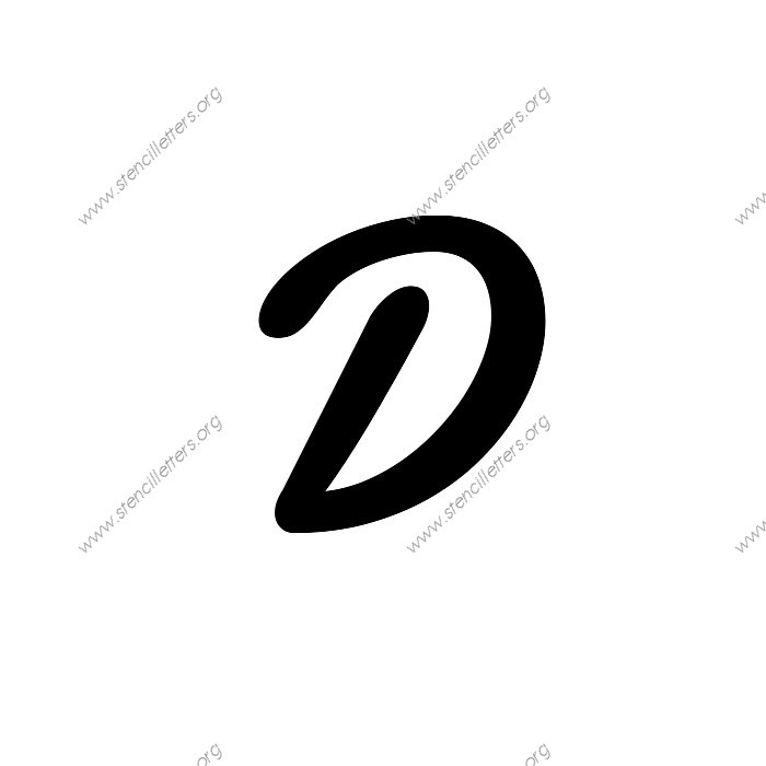 Display Script Cursive Uppercase Lowercase Letter Stencils A Z 1 4 To 