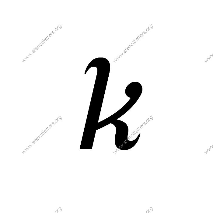 Grand Ornamental Cursive Uppercase Lowercase Letter Stencils A Z 1 4 