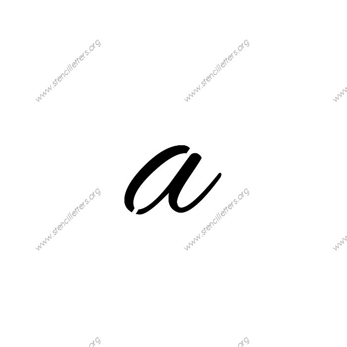 Flowing Cursive Uppercase Lowercase Letter Stencils A Z 1 4 To 12 