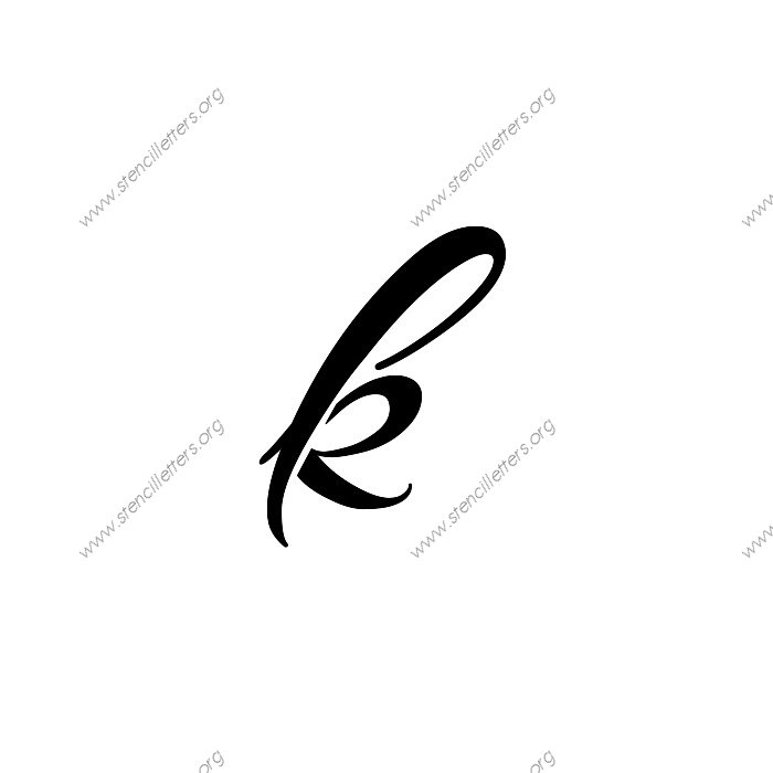 Brushed Cursive Uppercase Lowercase Letter Stencils A Z 1 4 To 12 