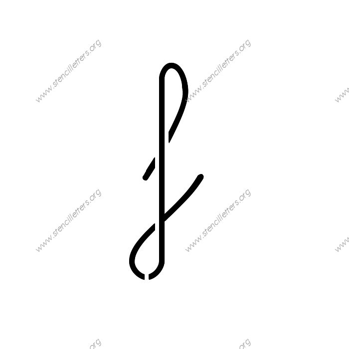 Cute Girly Cursive Uppercase Lowercase Letter Stencils A Z 1 4 To 12 