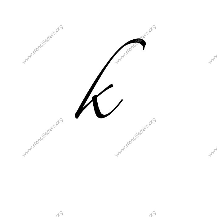 Script Cursive Uppercase Lowercase Letter Stencils A Z 1 4 To 12 Inch 