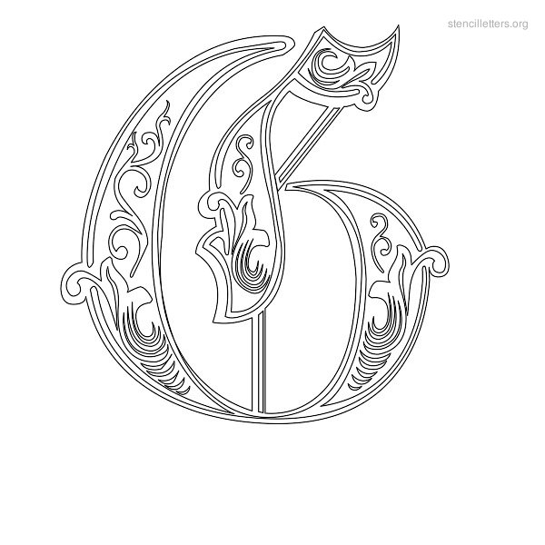  Letter G Printable Alphabet Stencil Templates Stencil Letters Org