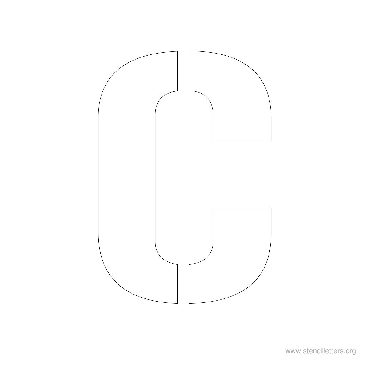 Large Printable Alphabet Letter Stencils In Uppercase Style 1