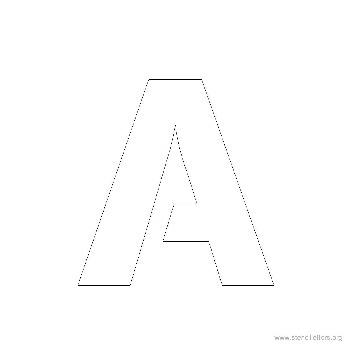Large Printable Alphabet Letter Stencils In Uppercase Style 2