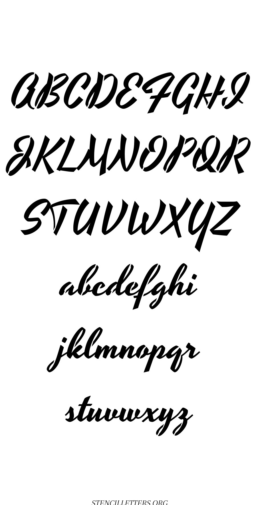 Cursive Letter Stencils Printable