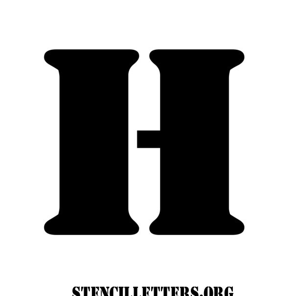 Industrial Caps Free Printable Letter Stencils With Outline Cutout 