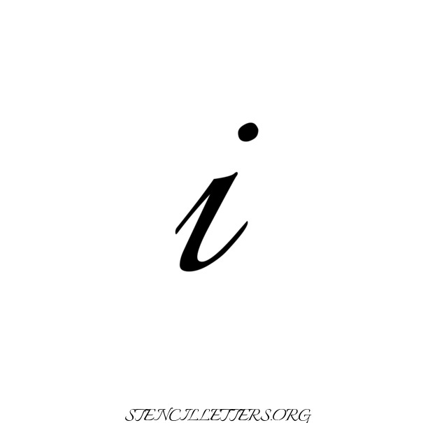 Joined Calligraphy Free Printable Letter Stencils With Outline Cutout 